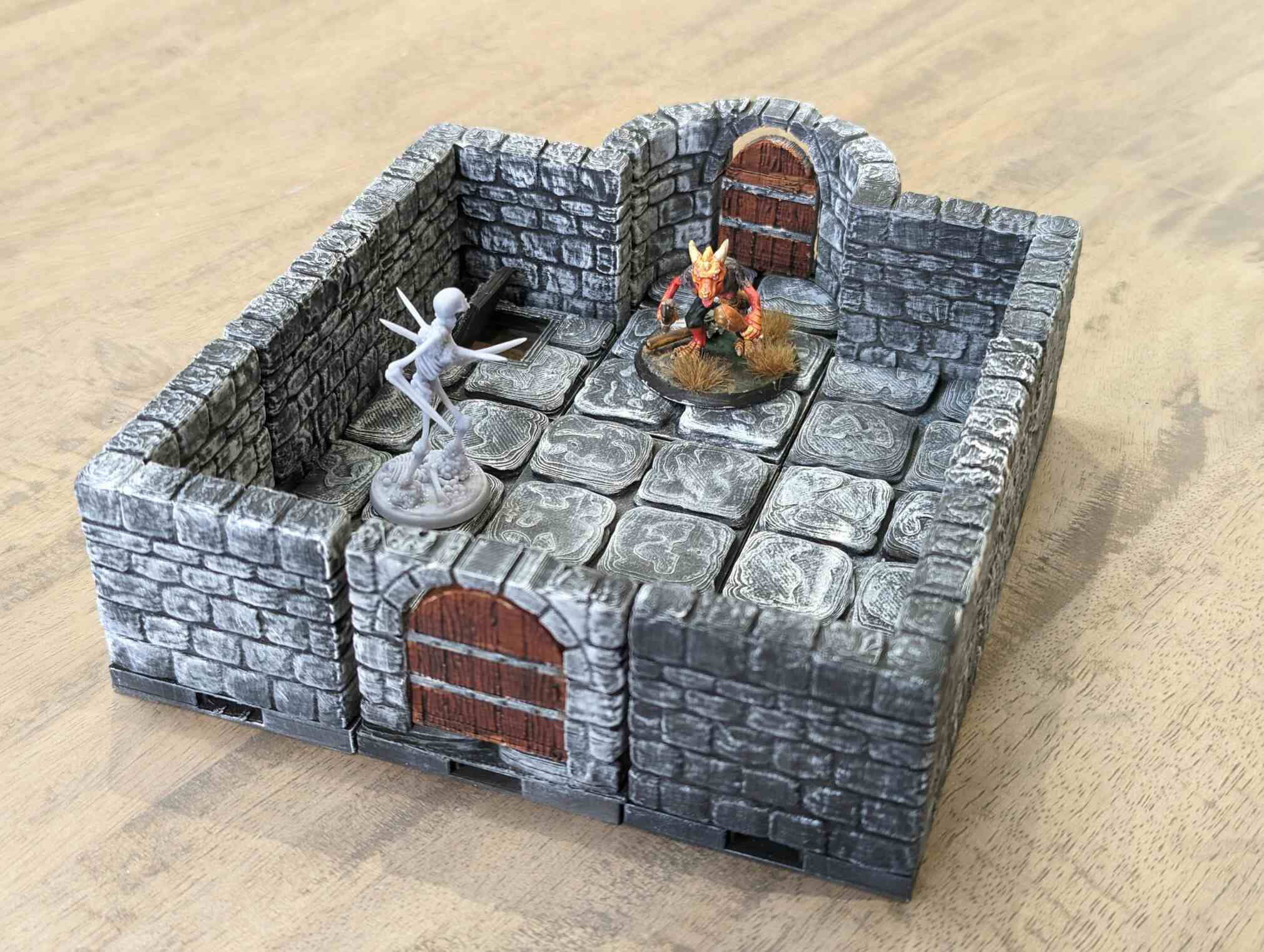 Dungeon Stone Starter Set 1 - 10 Modular Tiles D&D Terrain Tabletop RPG ...