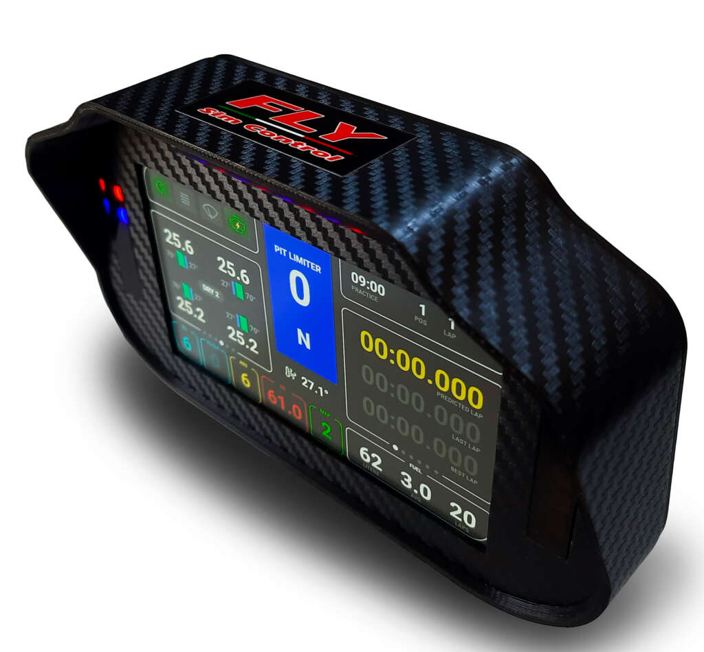 SimRacing Dashboard - Rev Lights and Telemetry touchscreen