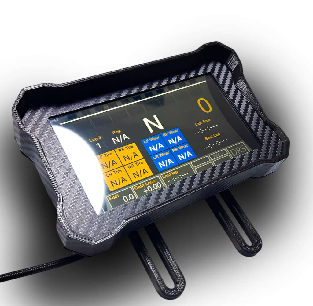 Dashboard Simracing 5″ Touchscreen USB PC Carbon - Simubay