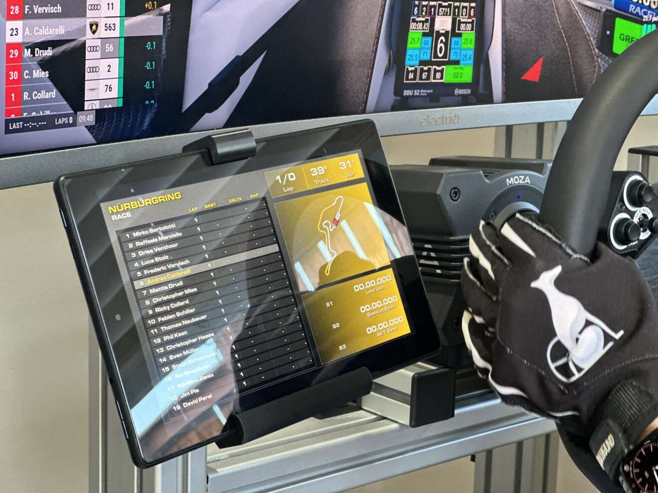 Tablet Holder - Sim Racing Tablet Holder, Aluminium Cockpit Tablet ...