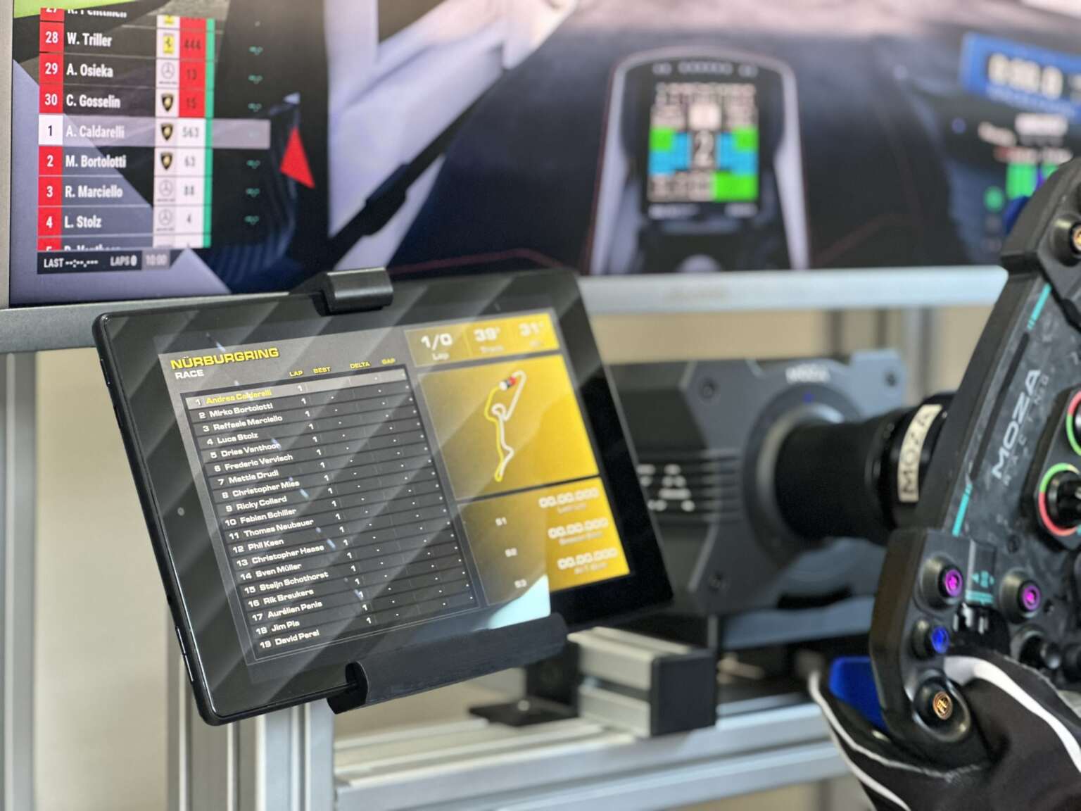 Tablet Holder - Sim Racing Tablet Holder, Aluminium Cockpit Tablet ...